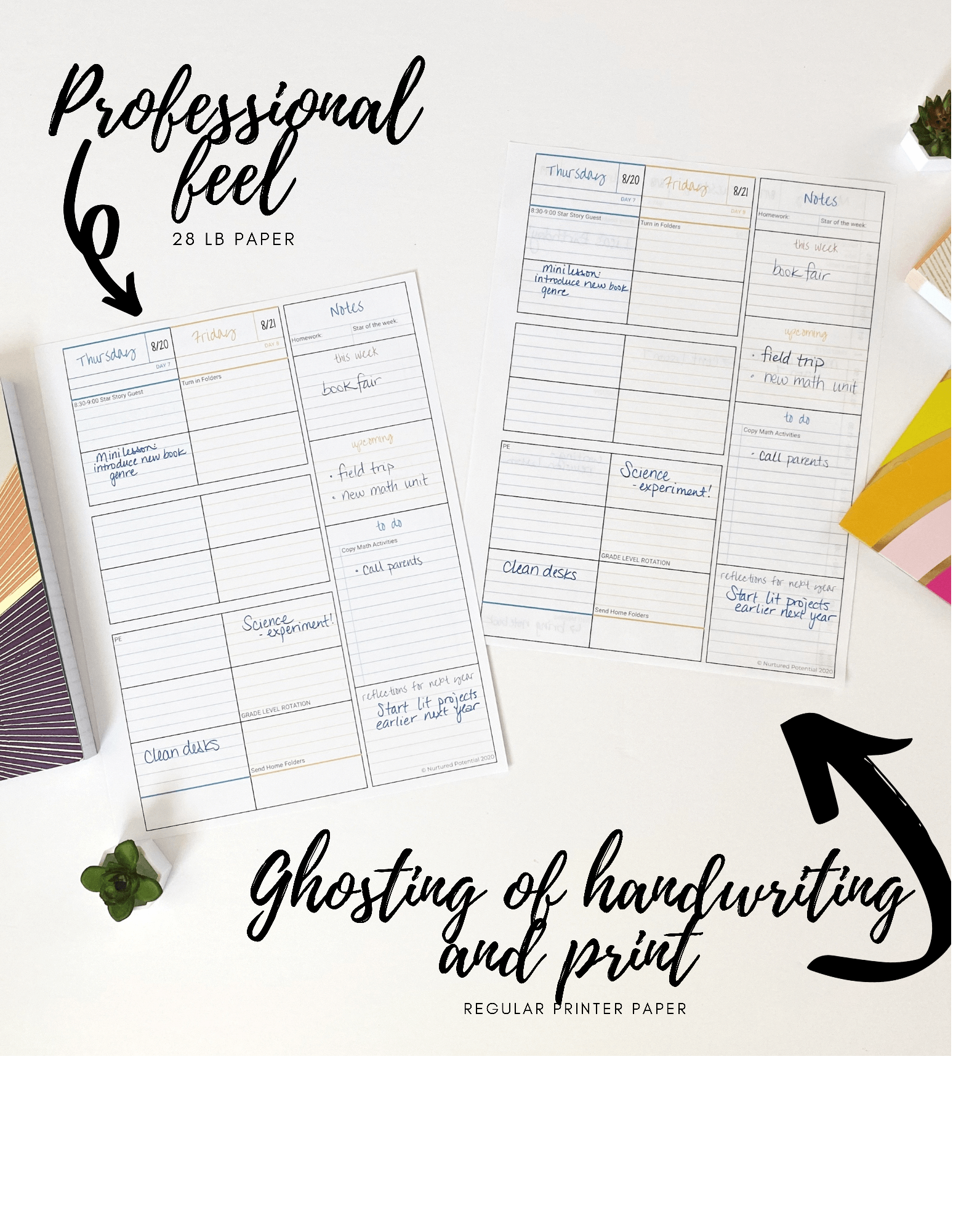 The Best Paper For Printing Your Own Teacher Planner - Nurtured ...